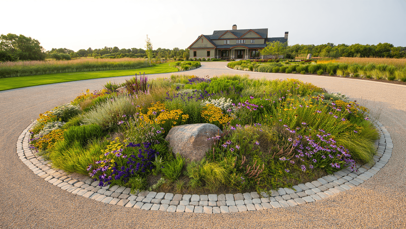 19 Circle Driveway Landscaping Ideas Worth Stealing